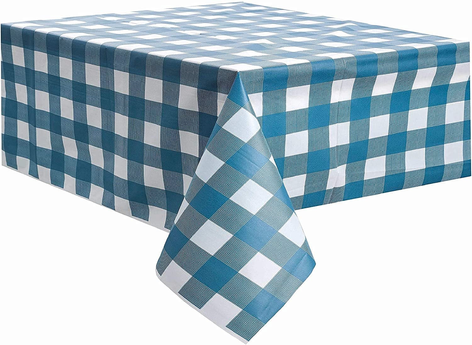 Mountclear 6-Pack ,Gingham Checkerboard Disposable Plastic Tablecloths ...
