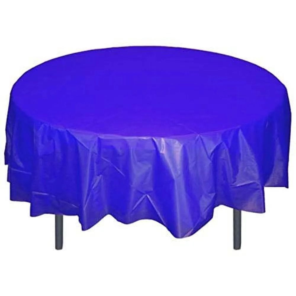 Mountclear Disposable/Reusable Plastic Tablecloths 84" Round Table ...