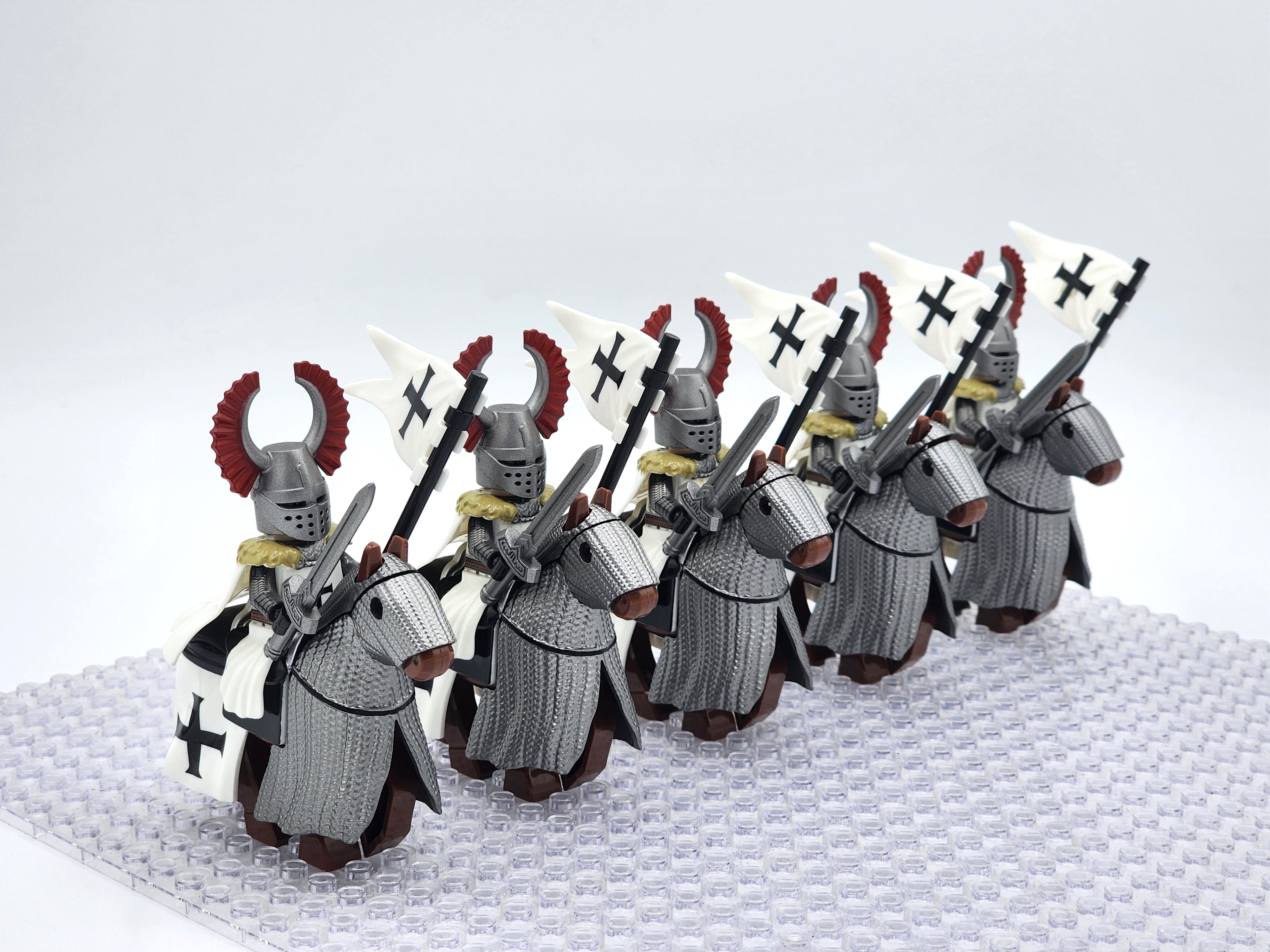 Mounted Teutonic Knights Armored Warhorse Set 10pcs XH - Walmart.com