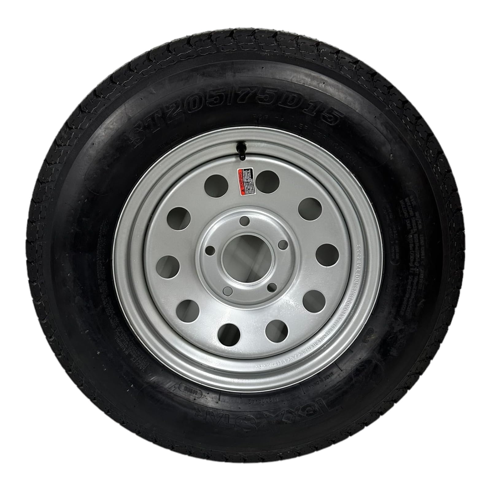Mounted Trailer Tire on Rim ST205/75D15 Tex Star LRC 6 Ply Bias 5 Lug ...