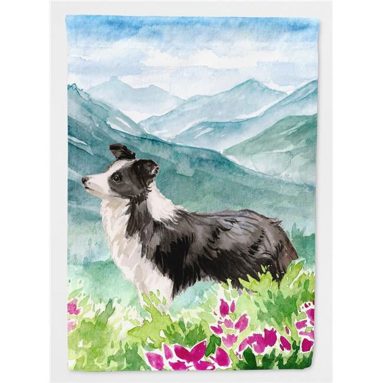 Mountian Flowers Border Collie Flag Canvas House Size - Walmart.com