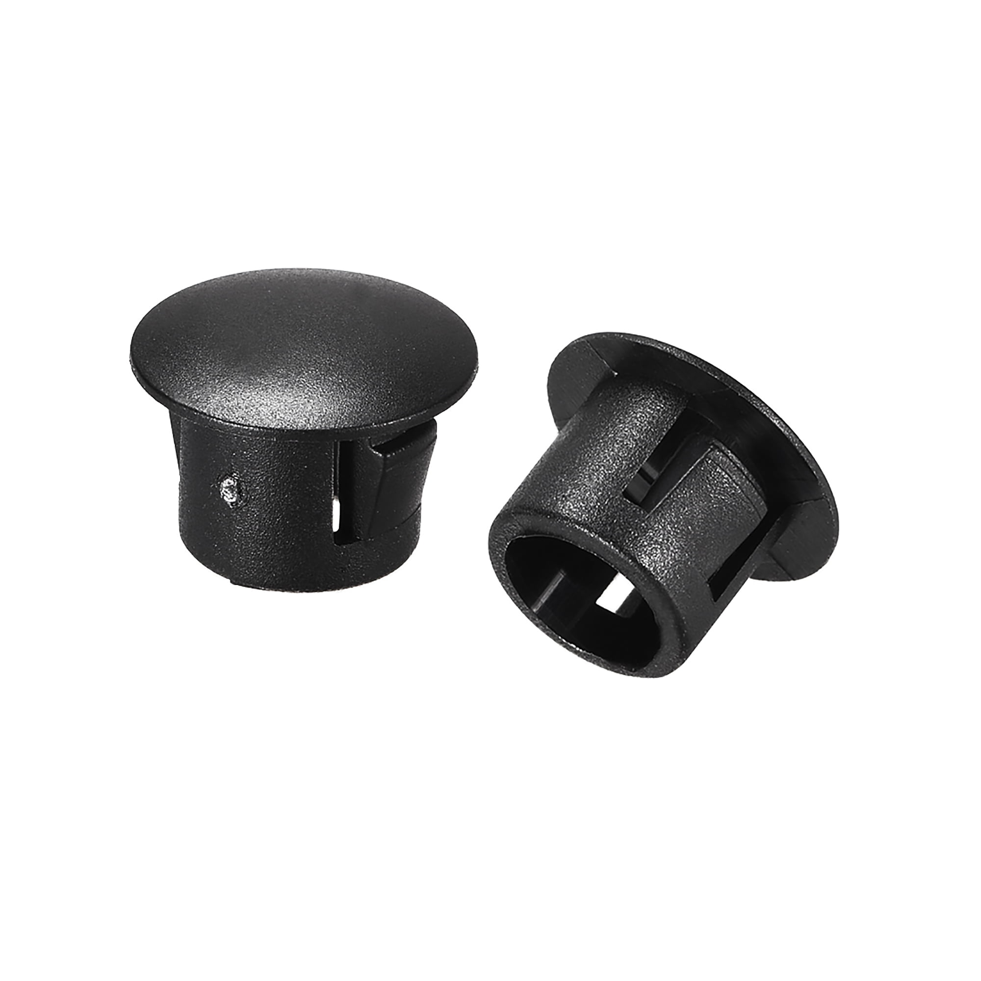 Mounting 8mm x 8mm Black Nylon Round Snap Panel Locking Hole Plug Cover ...