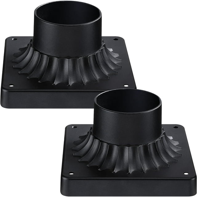Mounting Bases for Outdoor Post Light 2 Pack - Cast Aluminum Pier Mount ...