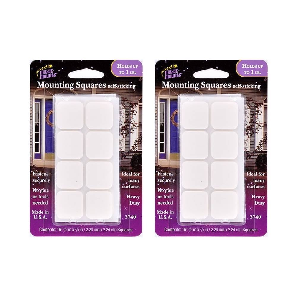 Mounting Squares Adhesive Permanent 7/8 x 7/8 inch Magic Mounts White ...