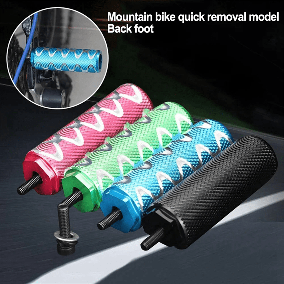 Mounting foot post for rear pedal of mountain bike folding bicycle rear ...