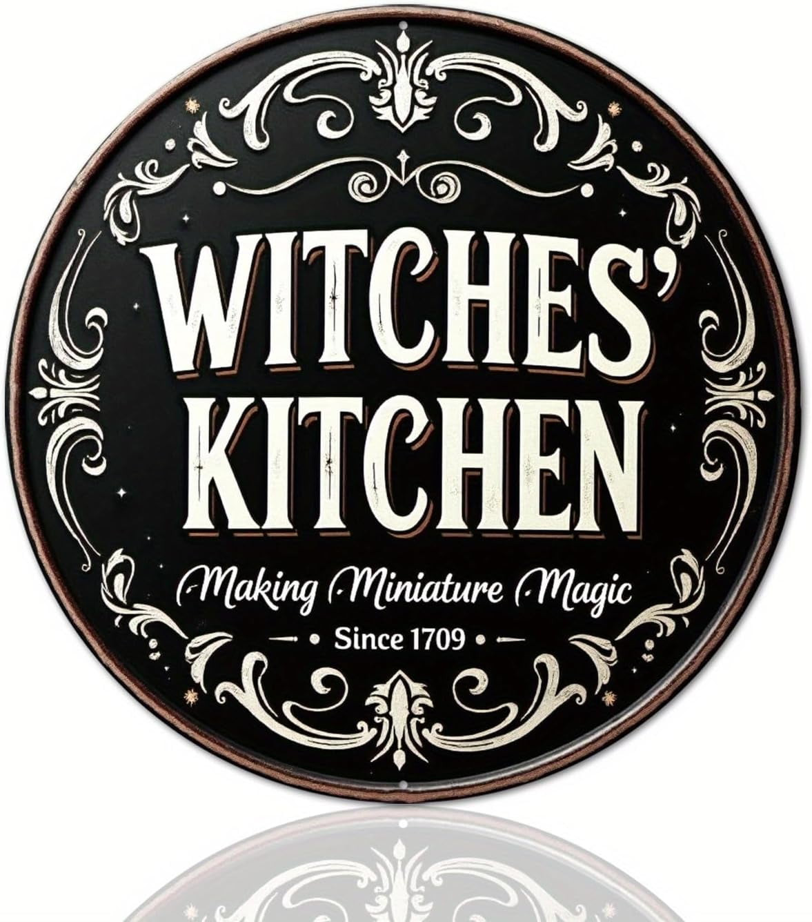 Mourning Coffee Round Aluminum Sign Halloween Theme Wall Art Vintage ...
