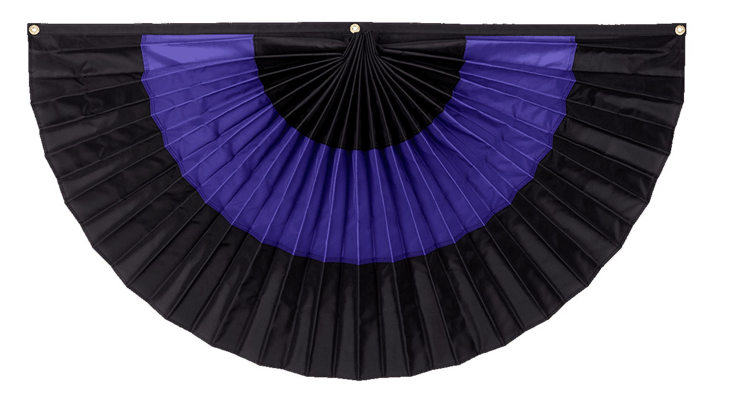 Mourning Cotton Pleated Fans by Old Glory Bunting - 3' x 6' Funeral ...