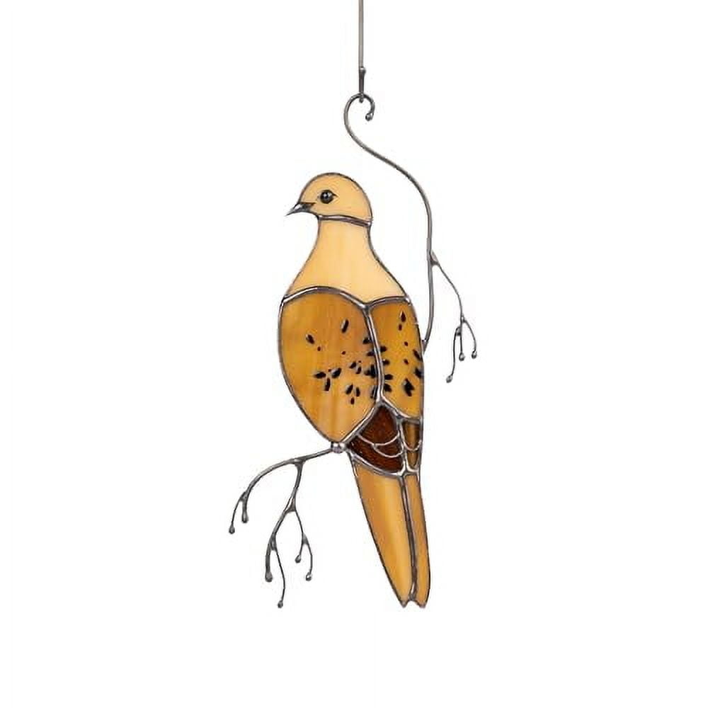 Mourning Dove Birds Handmade Stained Glass Suncatcher Genuine Stained ...