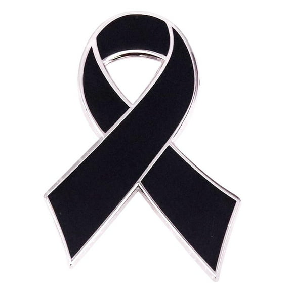 Mourning Ribbon Brooch Pin Metal Memorial Lapel Pin For Remembrance And ...