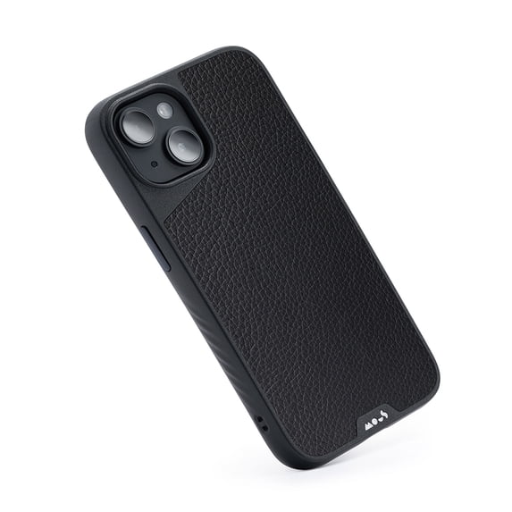 Mous - Case for iPhone 14 - Black Leather - Limitless 5.0 - Protective ...