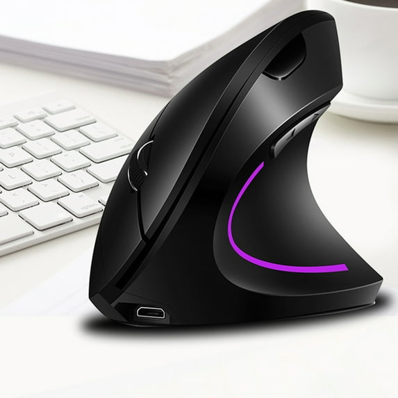 Mouse 2.4G Wireless Vertical Mouse Rechargeable Upright Ergonomic Mouse ...