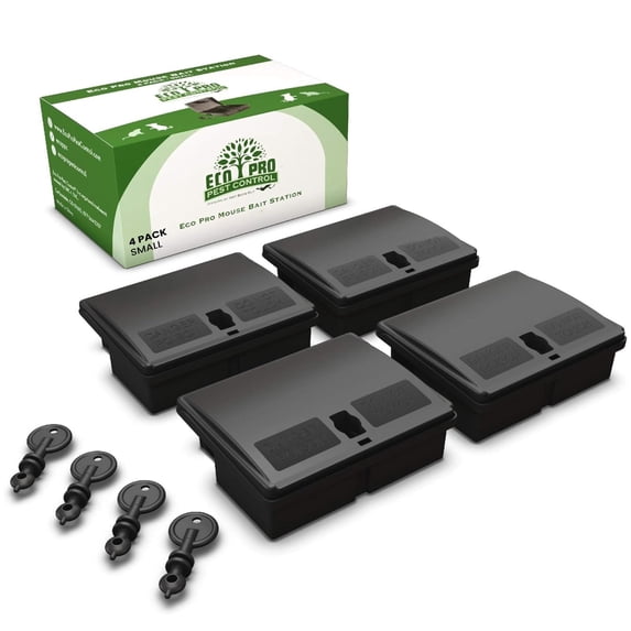 Mouse Bait Station | 4-Pack Indoor & Outdoor Mouse Bait Stations | Bait ...