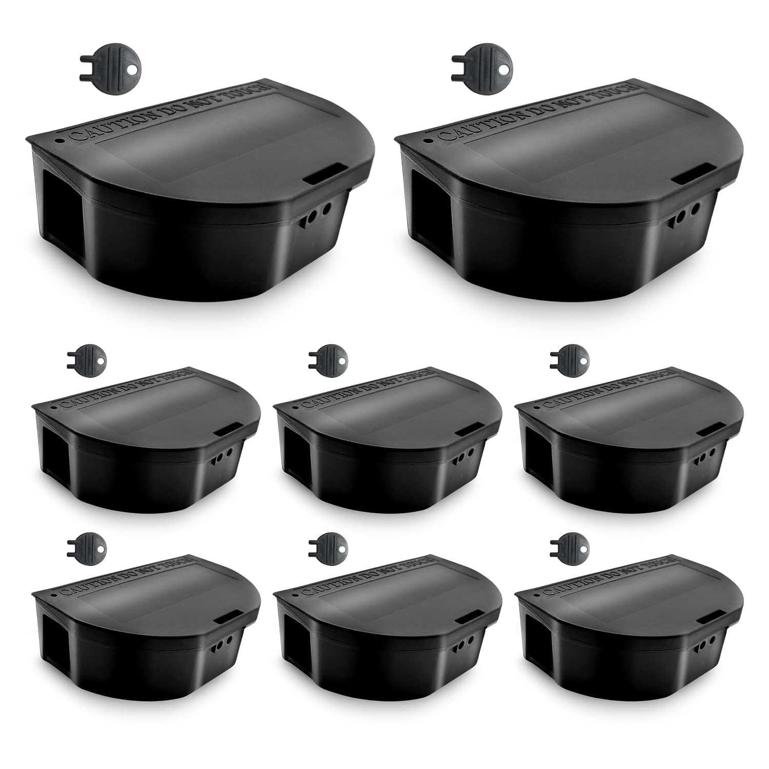Mouse Bait Station 8-Pack – Tamper-Resistant Rodent Control Boxes with ...