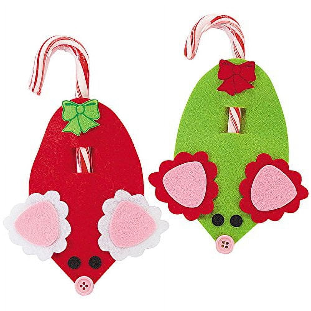 Mouse Candy Cane Craft Kit - 24 Pc., Craft Kits, Non Foam, Ornament ...