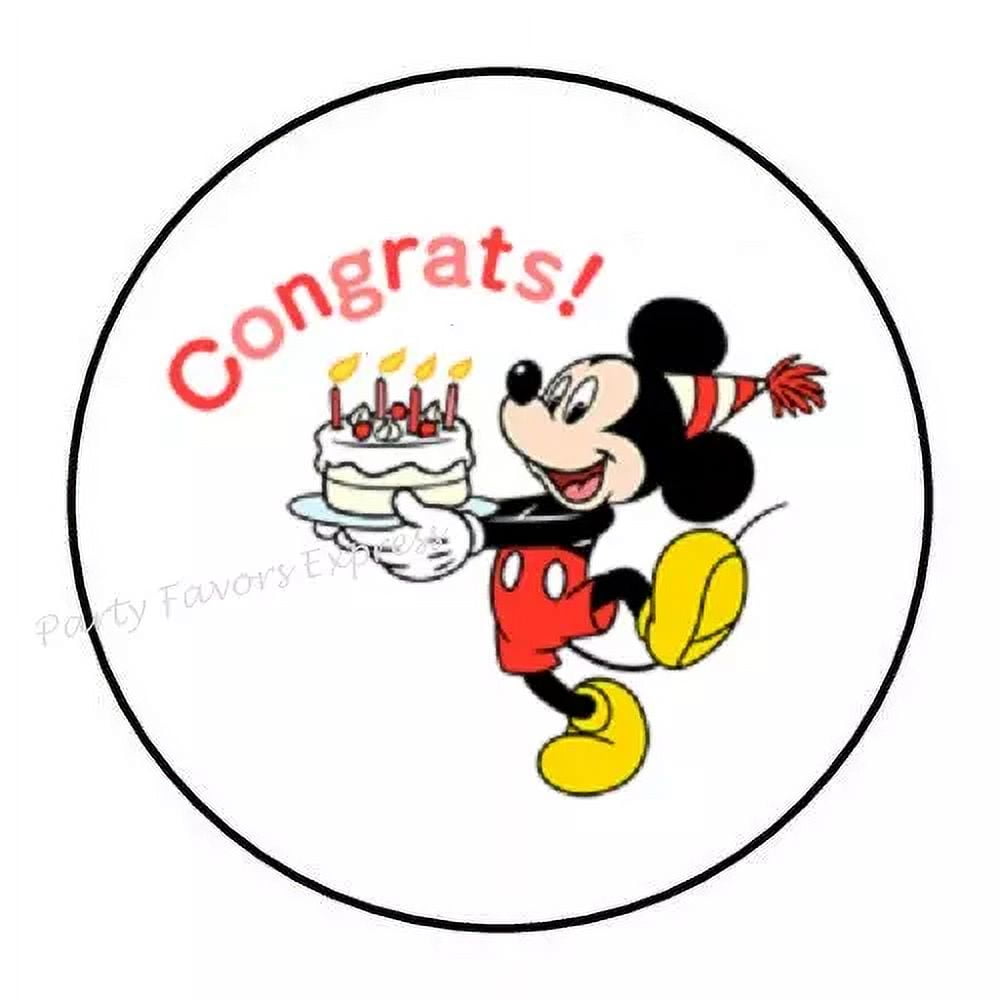 Mouse Congrats Sticker Party Favors Sticker Envelope Seals Labels ...