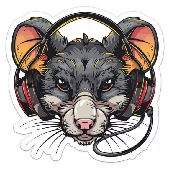 Mouse Dj Sticker Phone Decal Water Bottle Stickers Car Decals, Laptop ...