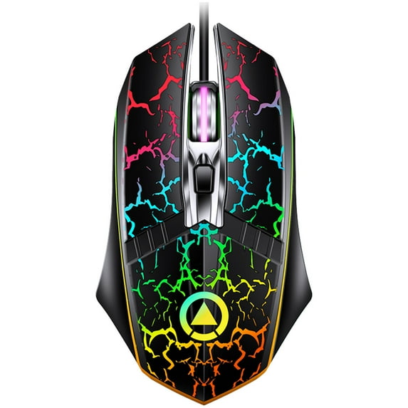 Mouse, Engraved G11 Wired Metal Roller USB Glowing Mouse Game Macro ...