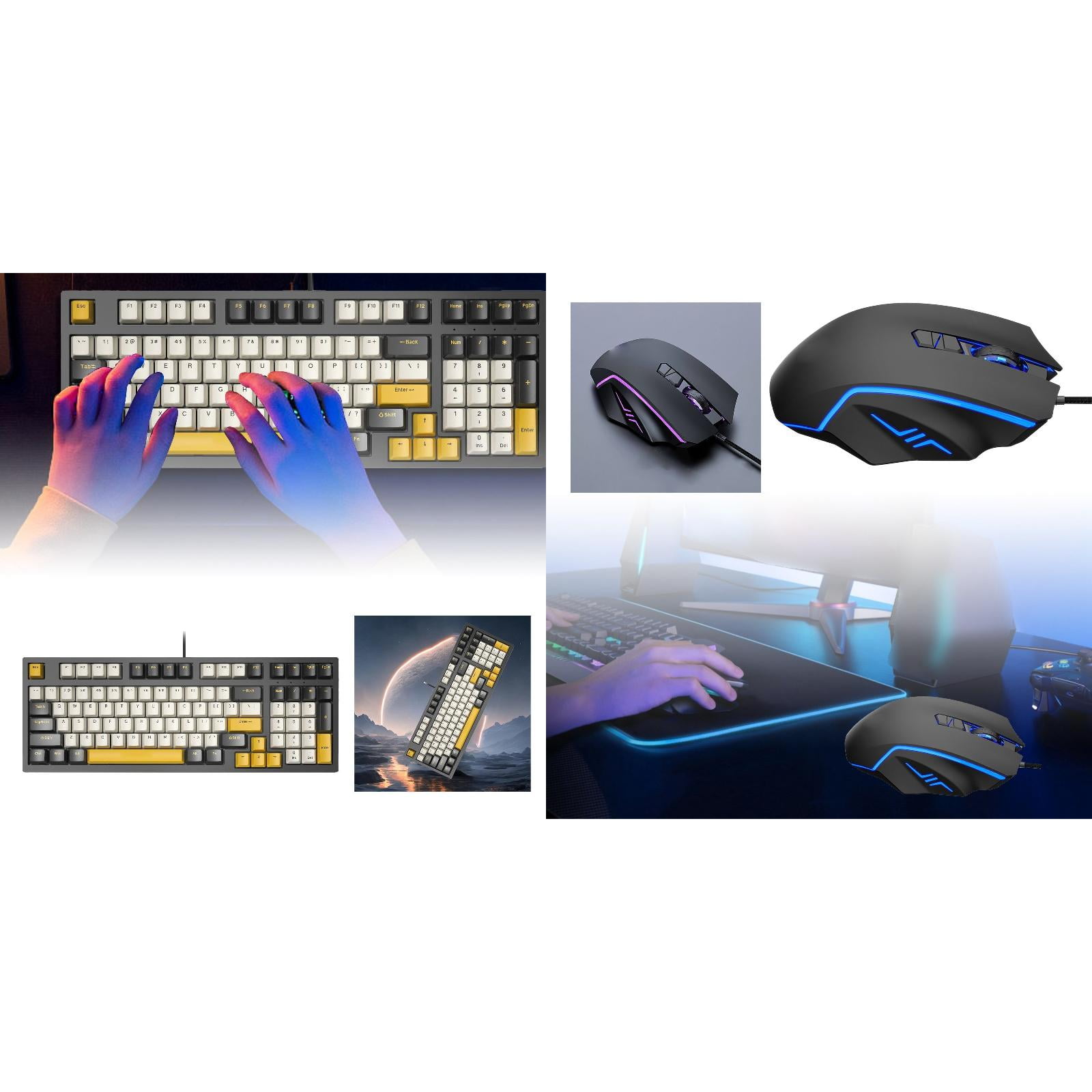 Mouse Gamer Keybinds Rapid Fire Button With Windows Mac Glowing Wired ...