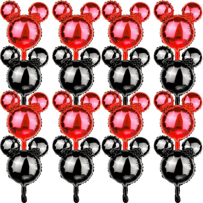Mouse Head Foil Balloons Red Mouse Birthday Mylar Balloons Party ...