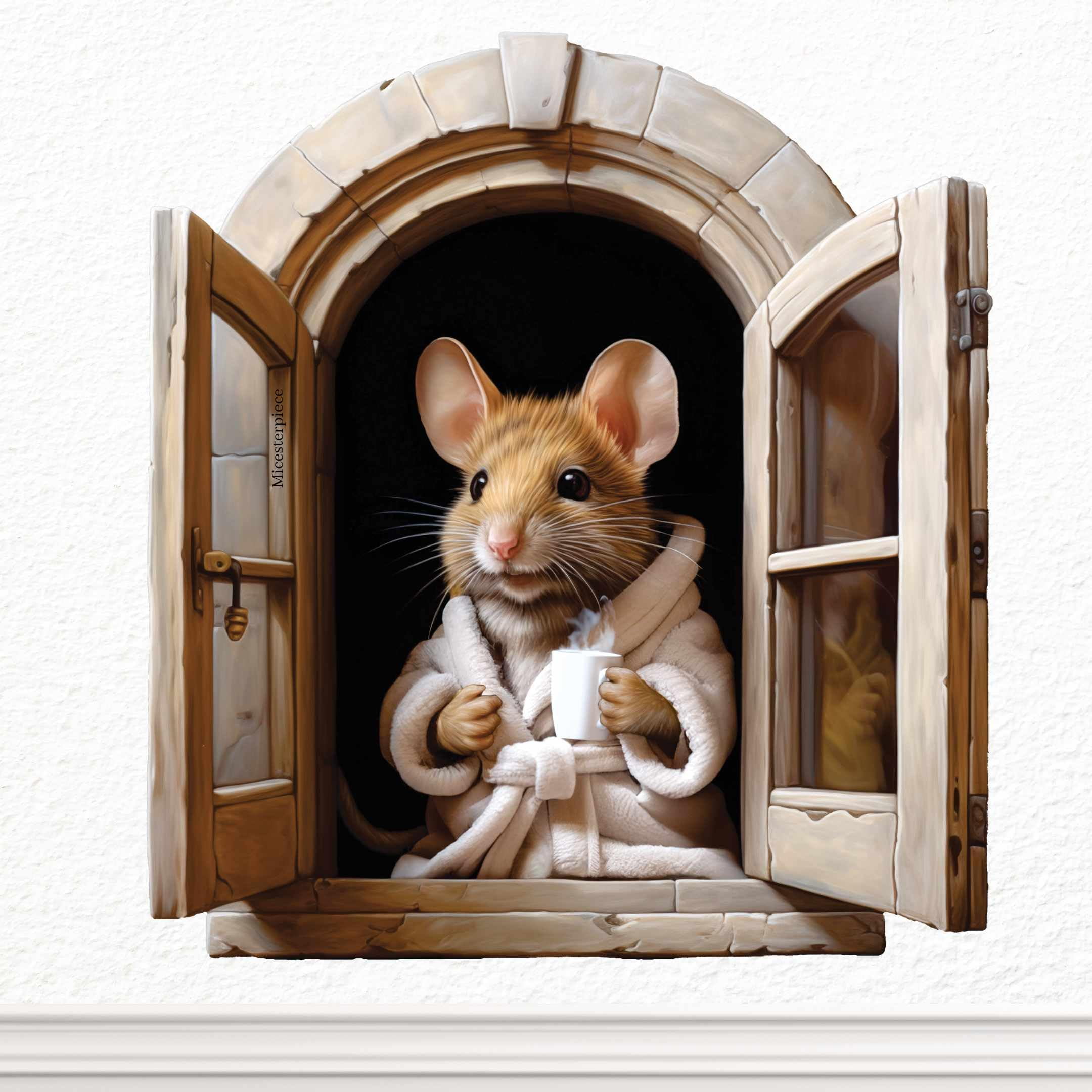 Mouse Hole Sticker - 3D Effect Wall Decal Sticker, Removable Sticker ...