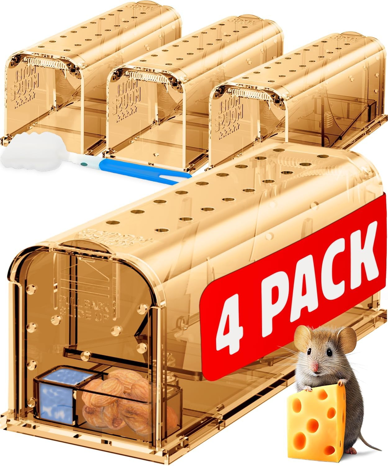 Mouse Humane Trap Live Catch 4 Pack - Walmart.com