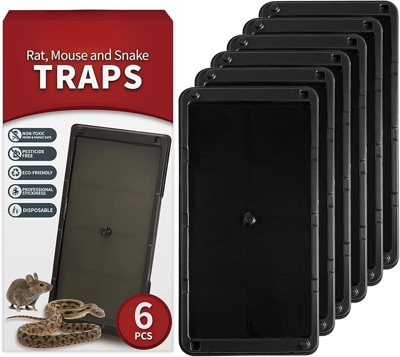 Mouse & Insect Traps 12 Pack, Heavier Sticky Traps with Non-Toxic Glue ...