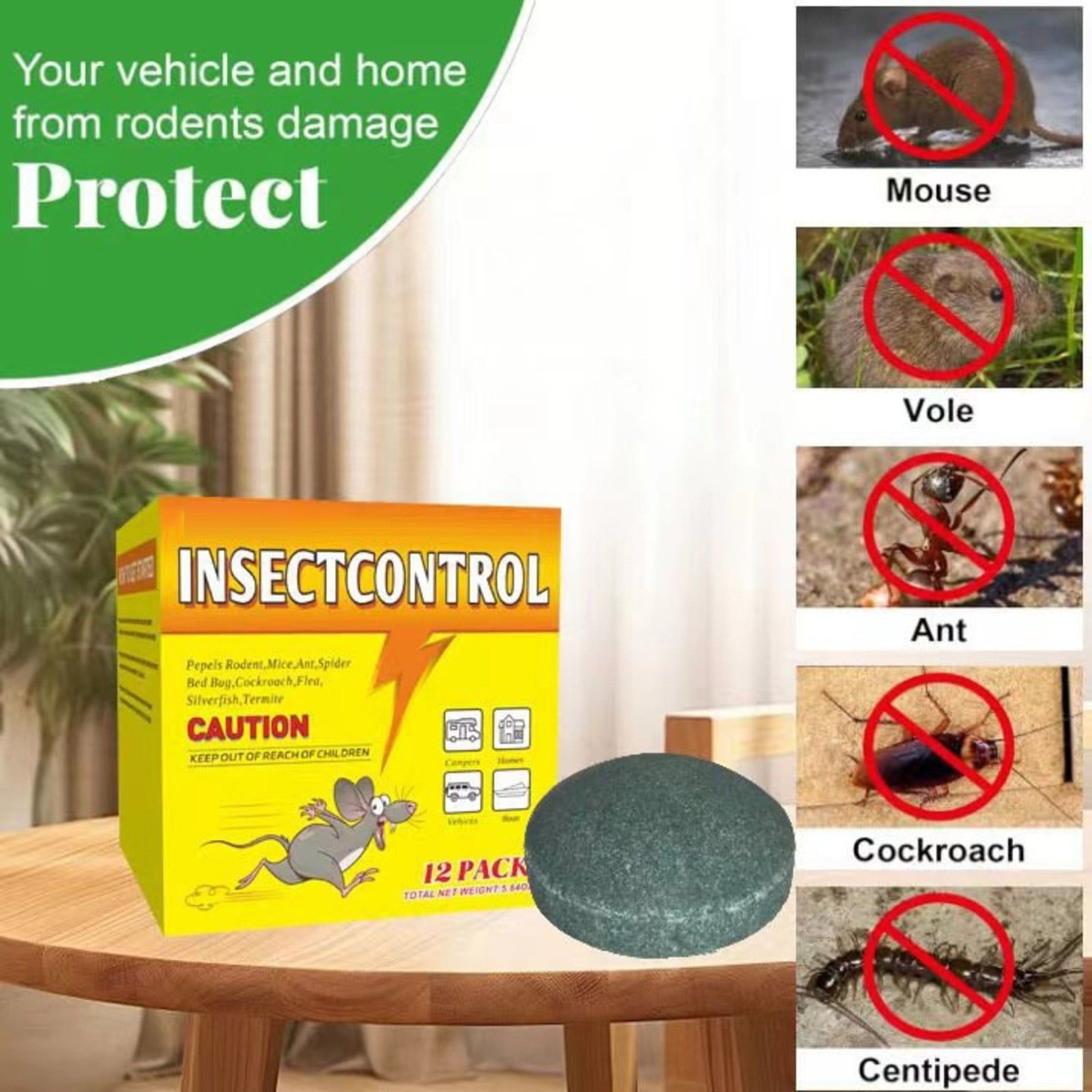 Mouse Killer Pellets – 12 Canisters Mint Oil for Rodent Prevention ...