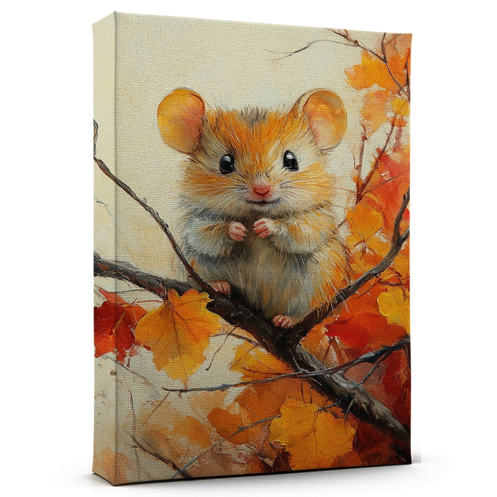 Mouse Mice Golden Brown Canvas Painting Animal Artwork,Colorful Mouse ...