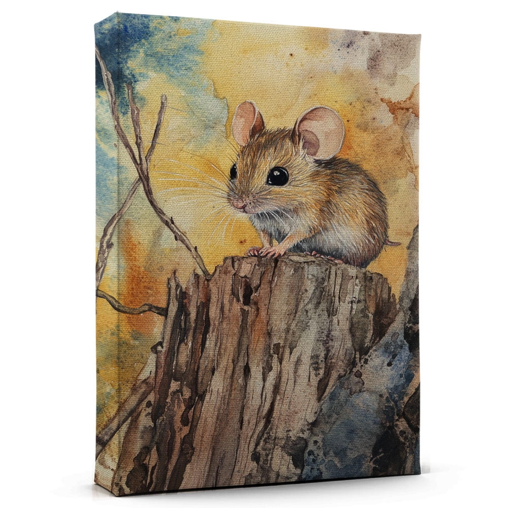 Mouse Mice Wood Canvas Wall Art Animal Decor, Mouse Mice Wood Canvas ...