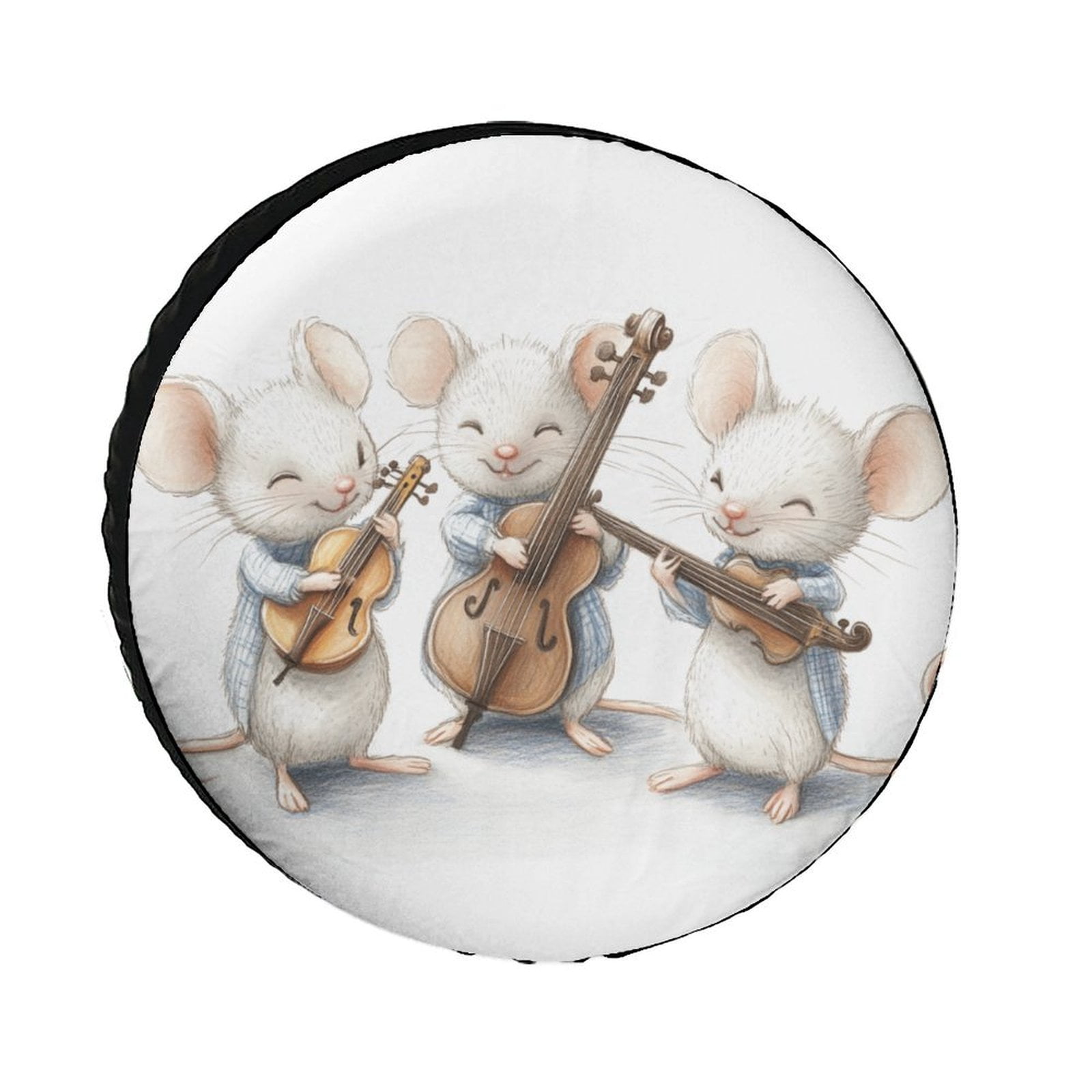Mouse Music Band Camping Spare Tire Cover Mice Design Waterproof ...