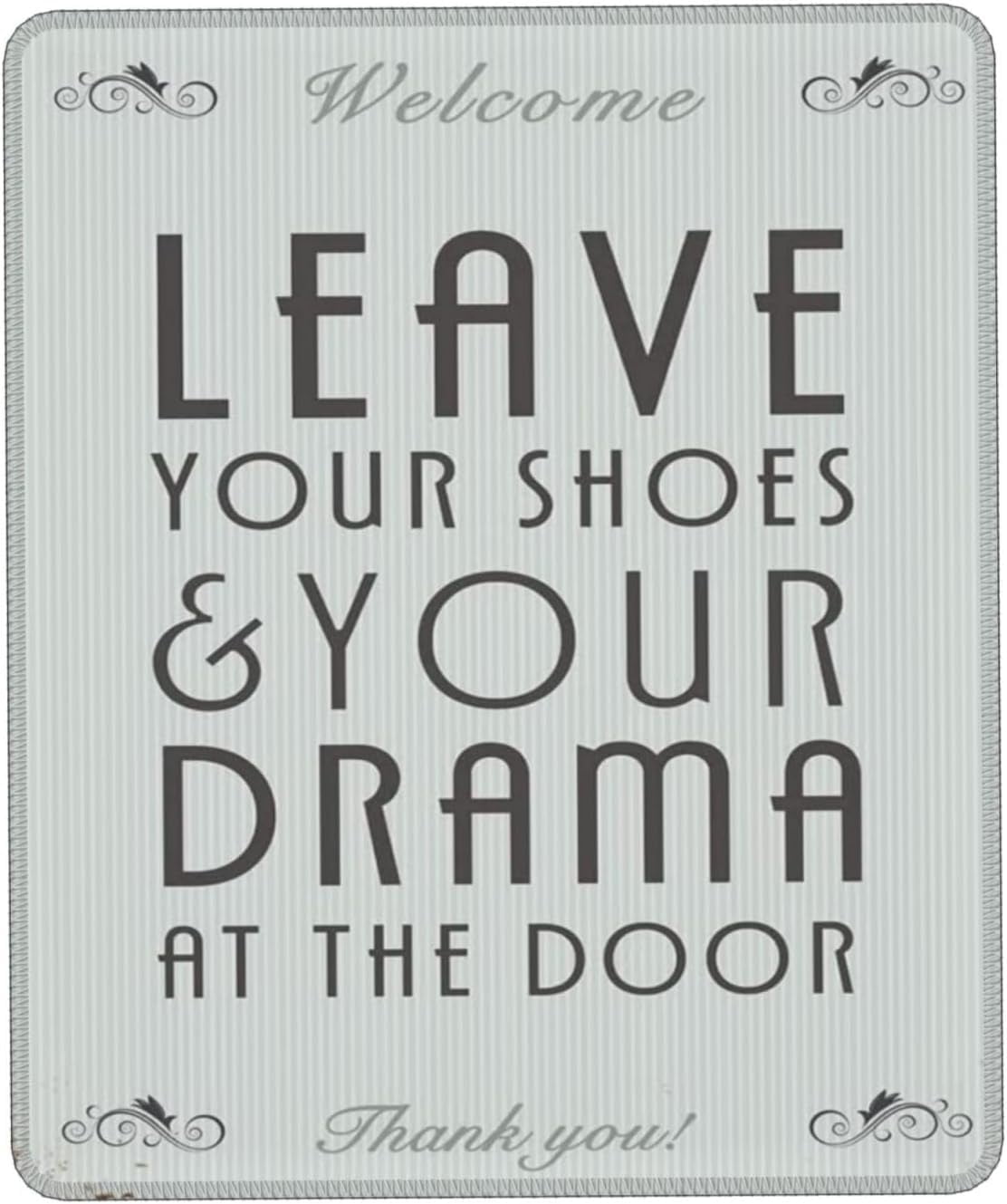 Mouse Pad 10x12 Inch Vintage Leave Your Shoes Your Drama at The Door ...