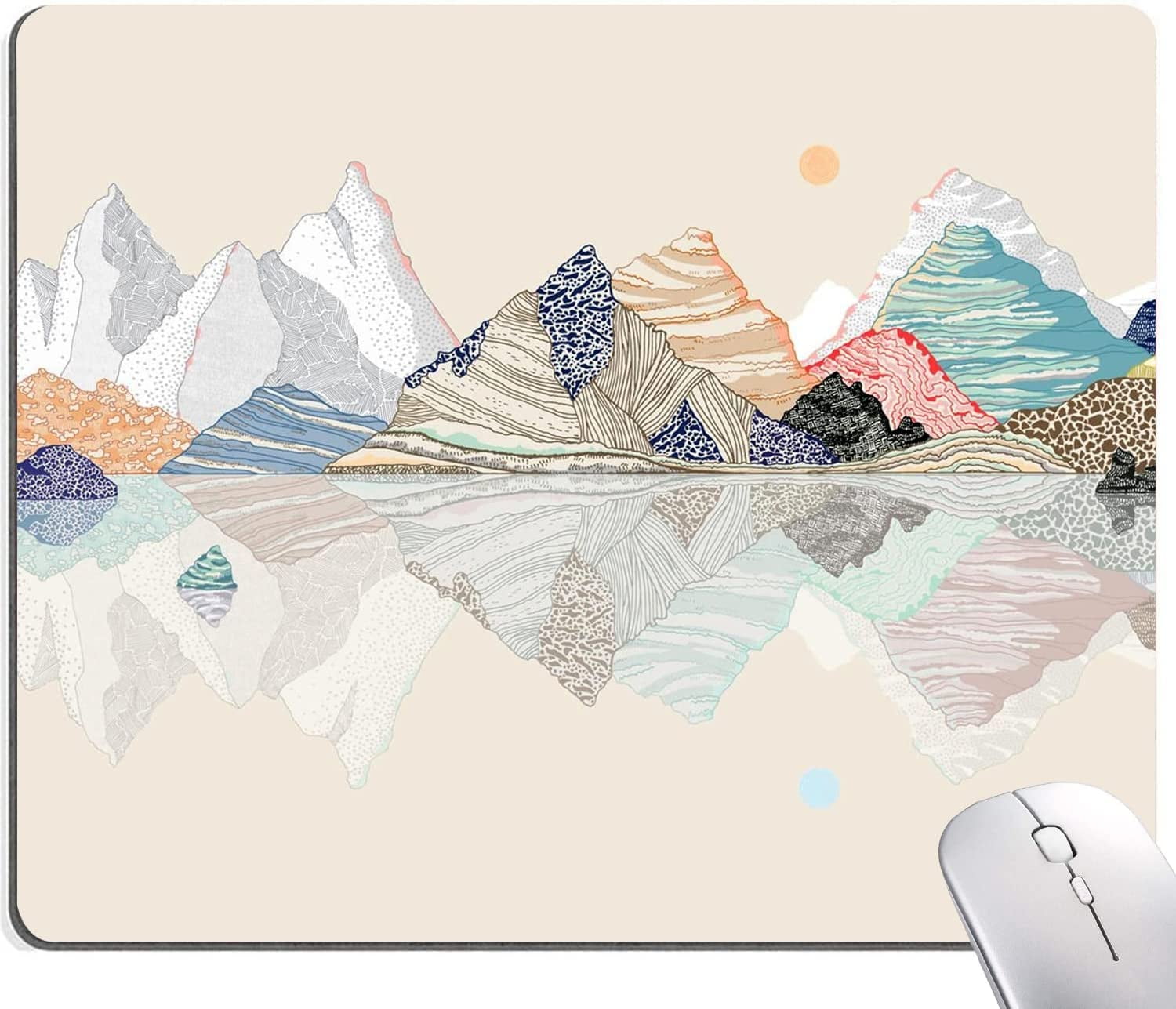 Mouse Pad, Abstract Mountain Mouse Pad Design, Cute Mouse Pads Square ...