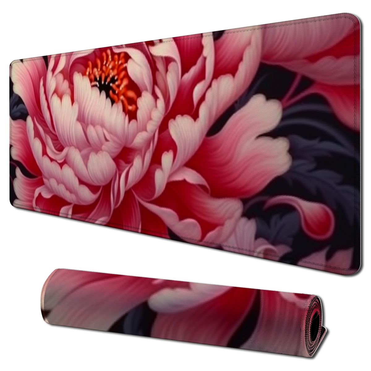 Mouse Pad, Aesthetic Peony Flower Design Anti-Slip Rubber Mouse pad ...