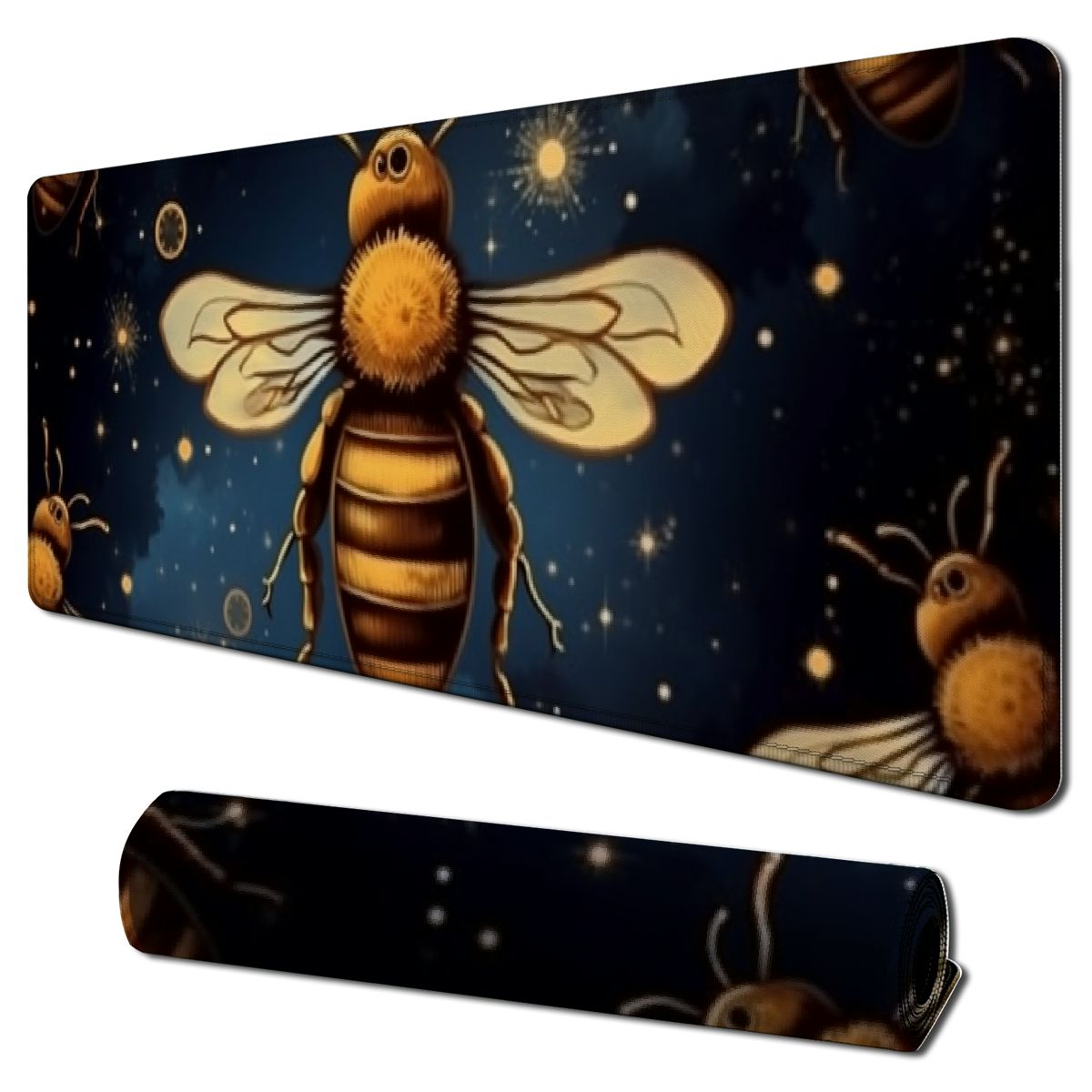 Mouse Pad, Bees and Flowers Design Anti-Slip Rubber Mouse pad with ...