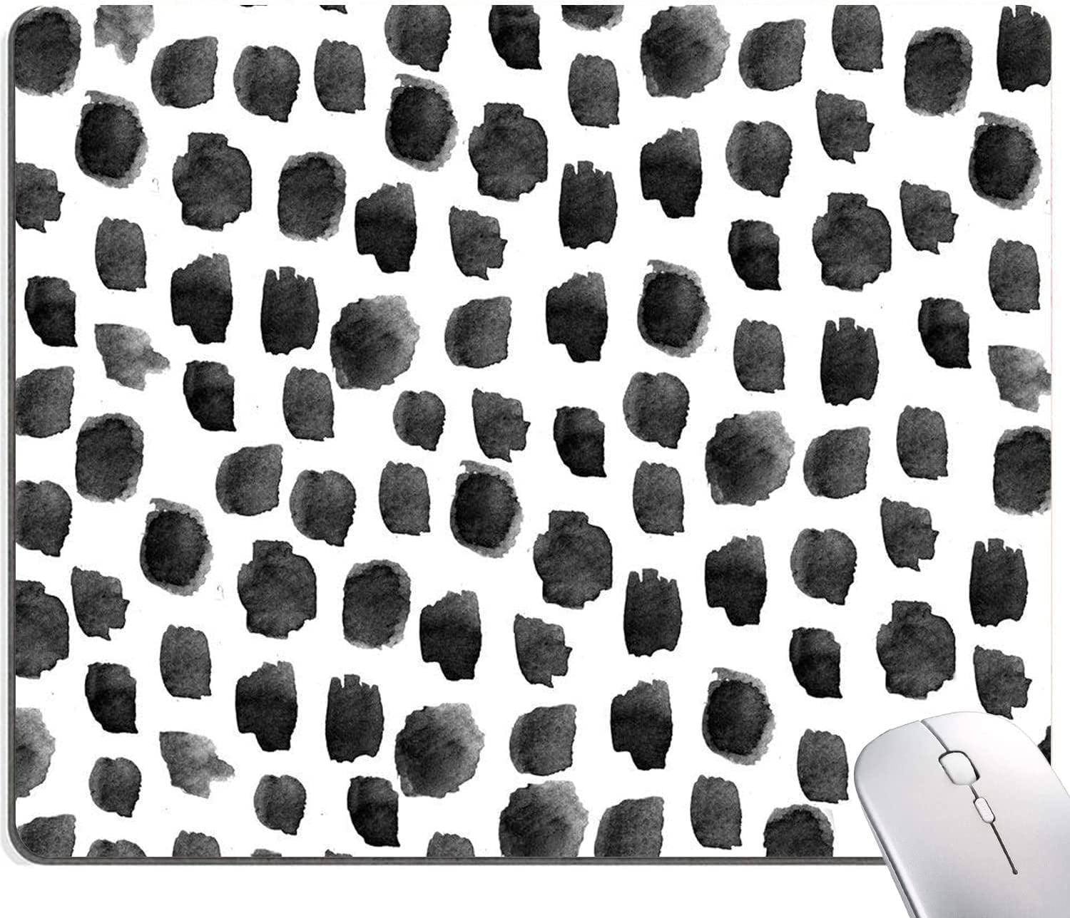 Mouse Pad, Black Polka Dot Mouse Pad with Design, Premium-Textured ...