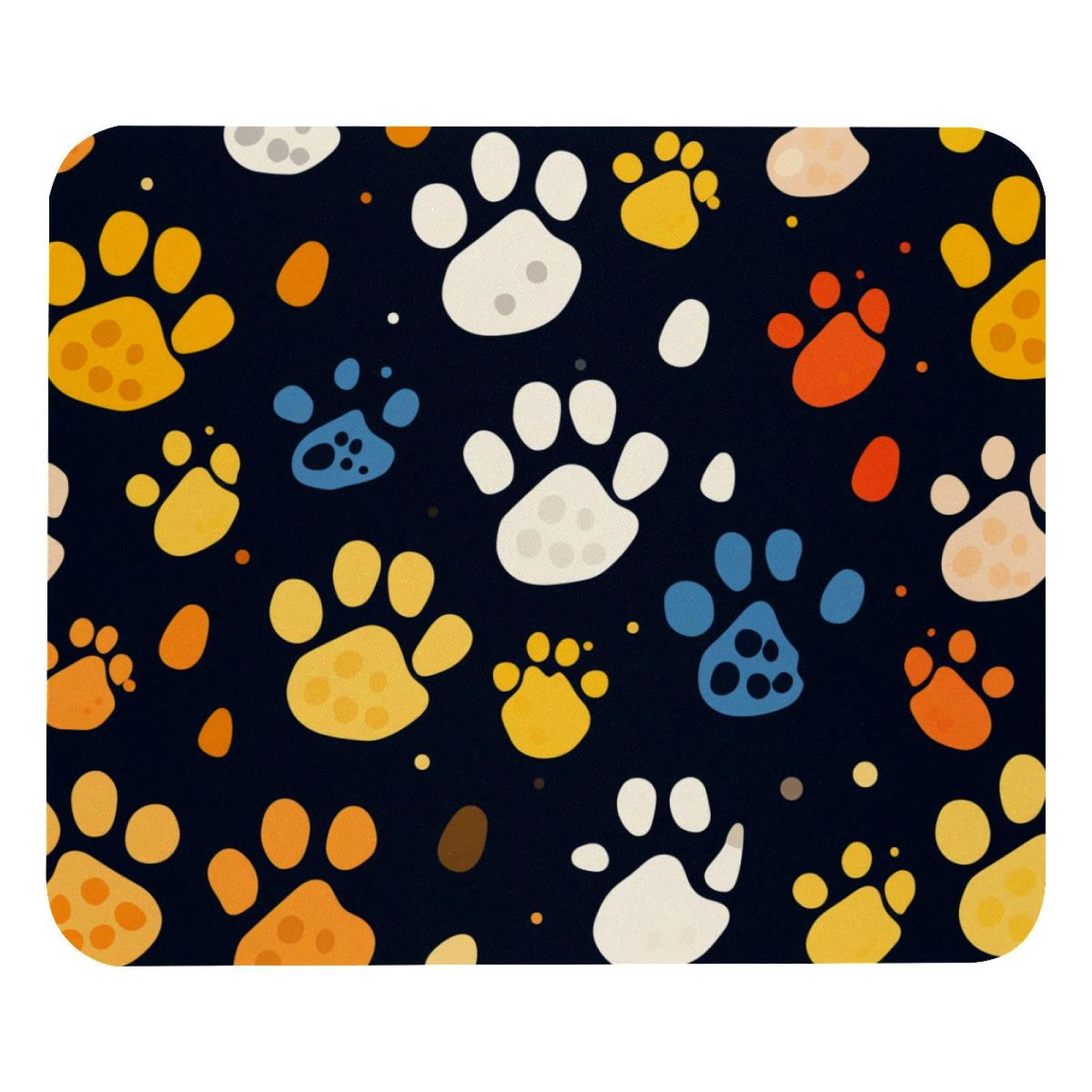 Mouse Pad with Cartoon Dog Paw Print - Computer Mouse Mat with Anti ...