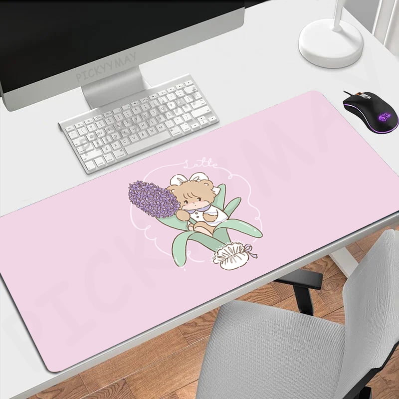 Mouse Pad Cute Cat Large Gamer Mousepad Kawaii Bear Keyboard Mat XXXL ...