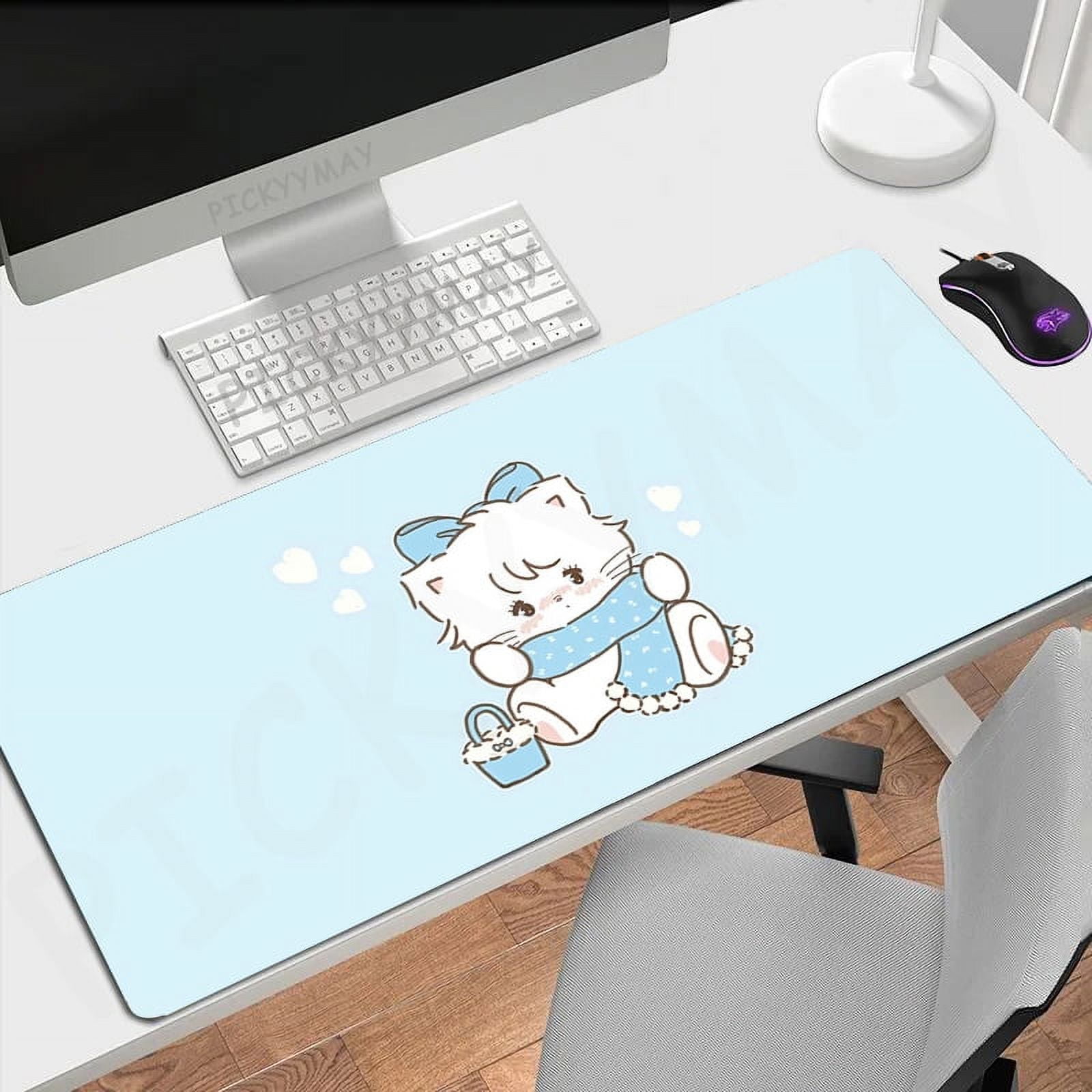 Mouse Pad Cute Cat Large Gamer Mousepad Kawaii Bear Keyboard Mat XXXL ...