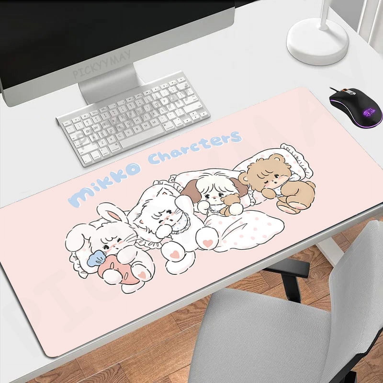 Mouse Pad Cute Cat Large Gamer Mousepad Kawaii Bear Keyboard Mat XXXL ...