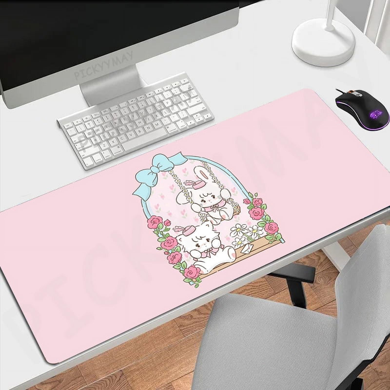 Mouse Pad Cute Cat Large Gamer Mousepad Kawaii Bear Keyboard Mat XXXL ...
