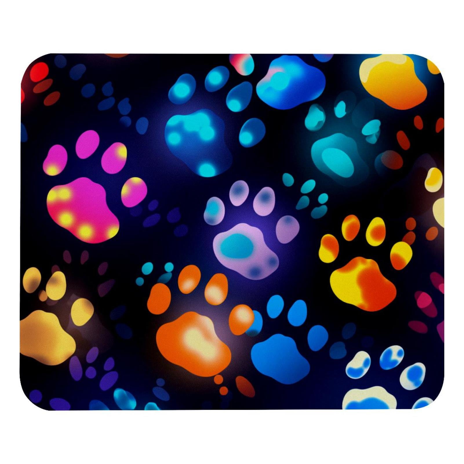 Mouse Pad with Dog Paw Print Pretty - Computer Mouse Mat with Anti-Slip ...