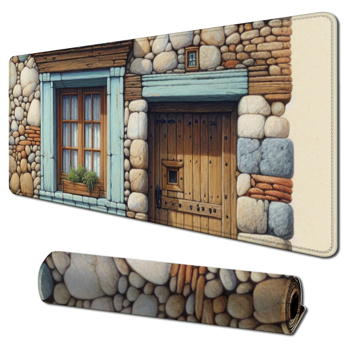 Mouse Pad - Farm Old House Old Village Architecture Stones - Walmart.com