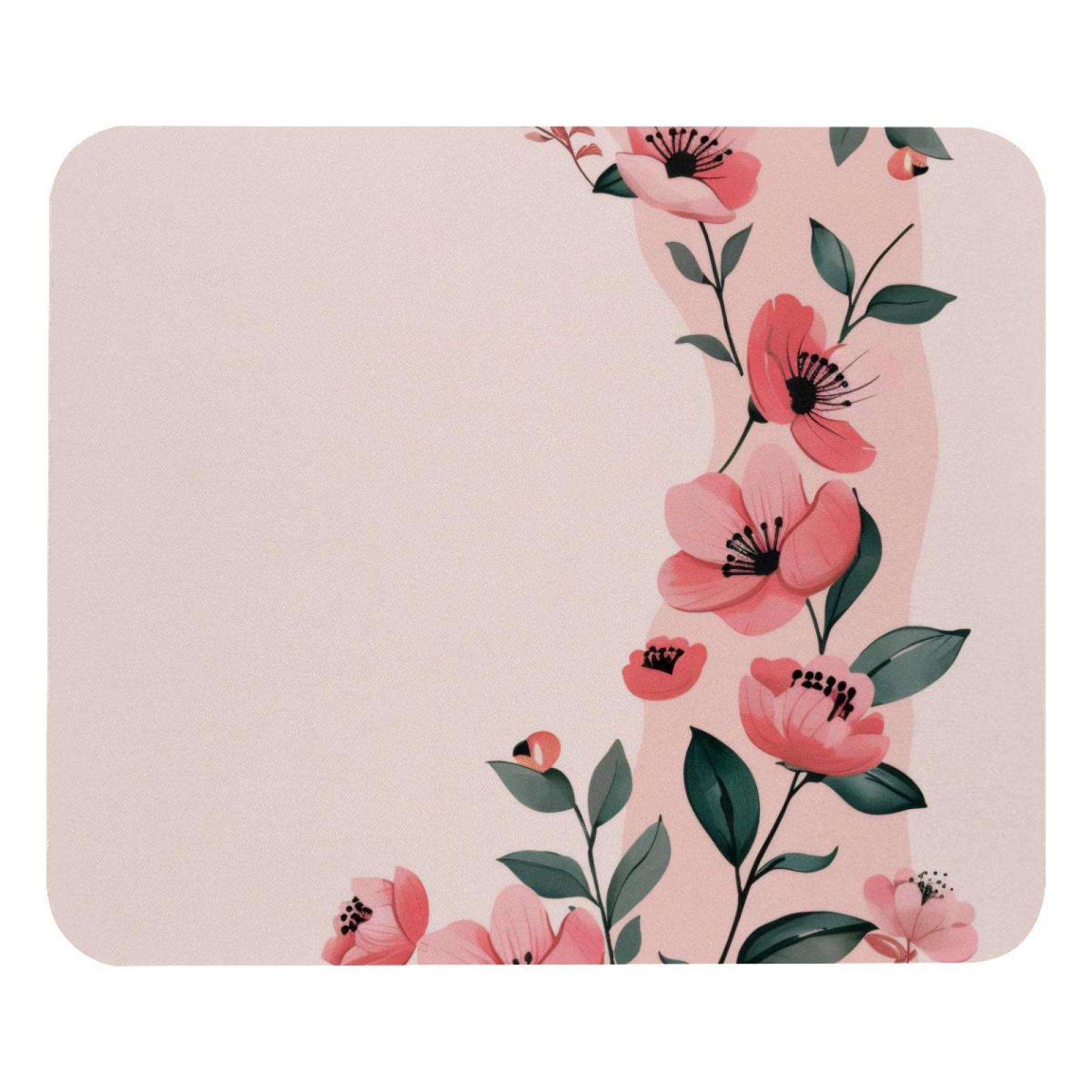 Mouse Pad with Flower Leaf - Computer Mouse Mat with Anti-Slip Rubber ...