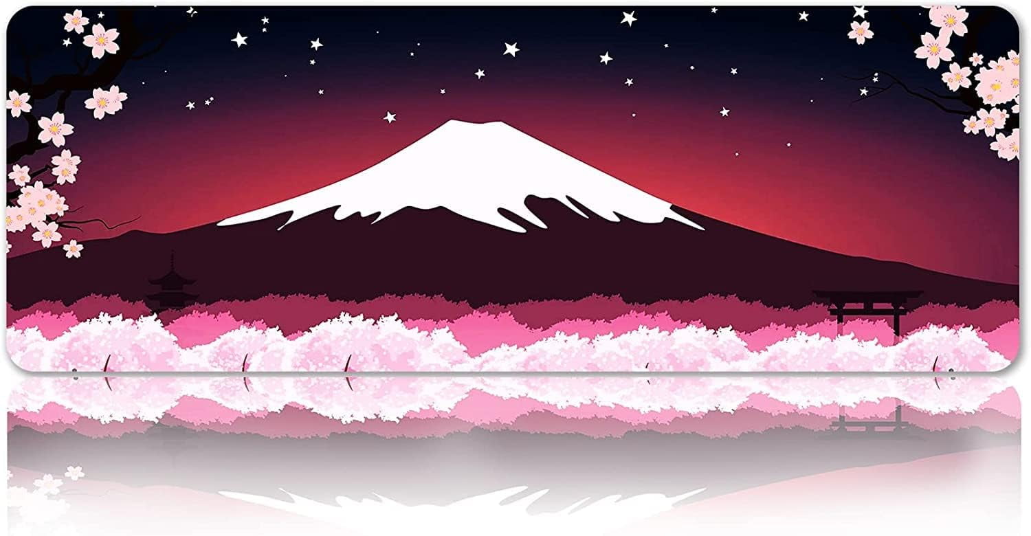 Mouse Pad Fuji Mountain Painting Large Mousepad Gaming Home Decor Desk ...