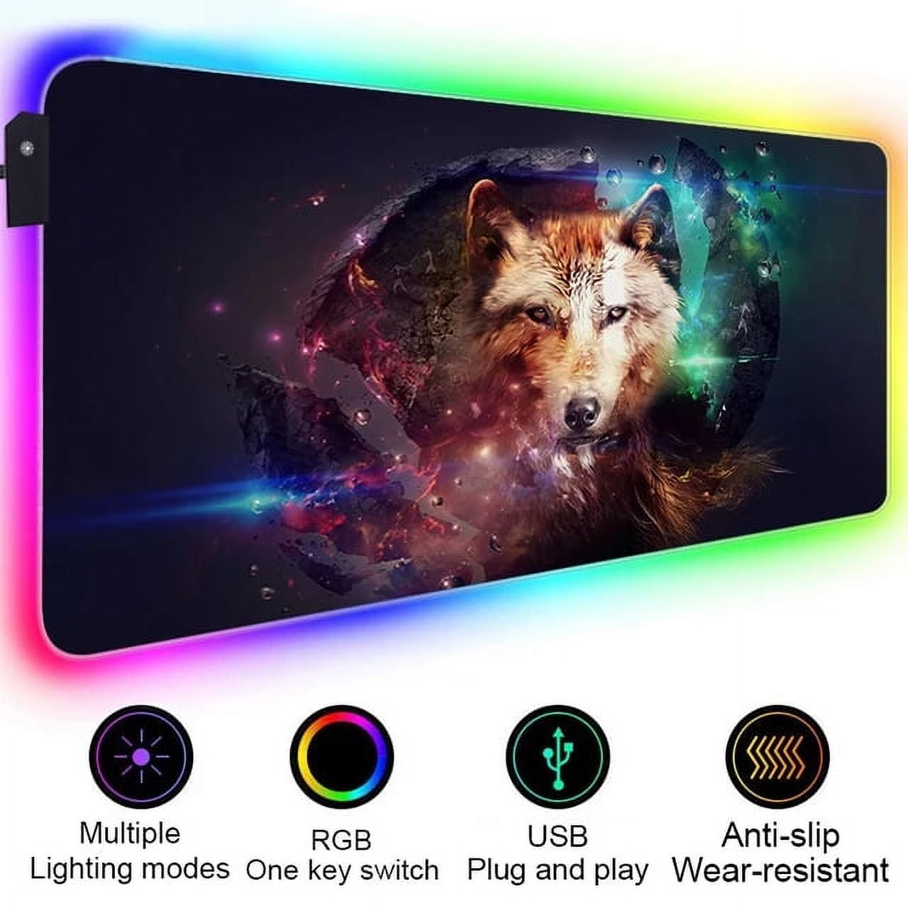 Mouse Pad Gamer Mats Animal Wolf Mousepad XXL Gaming Keyboard Speed ...
