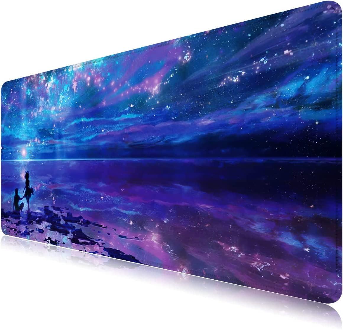 Mouse Pad Gaming,Purple Blue Extended Mouse Pad Starry Sky 35.5x15.8 ...