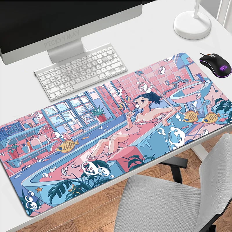 Mouse Pad Japanese Anime Large Gamer Mousepad Keyboard Mat XXXL Mouse ...
