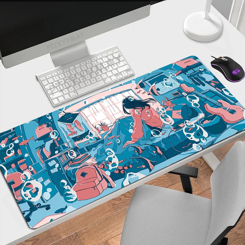 Mouse Pad Japanese Anime Large Gamer Mousepad Keyboard Mat XXXL Mouse ...