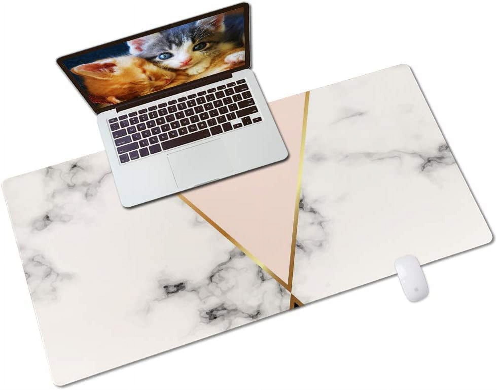 Mouse Pad, Large Desk Pads On Top of Desks, PU Leather Waterproof ...