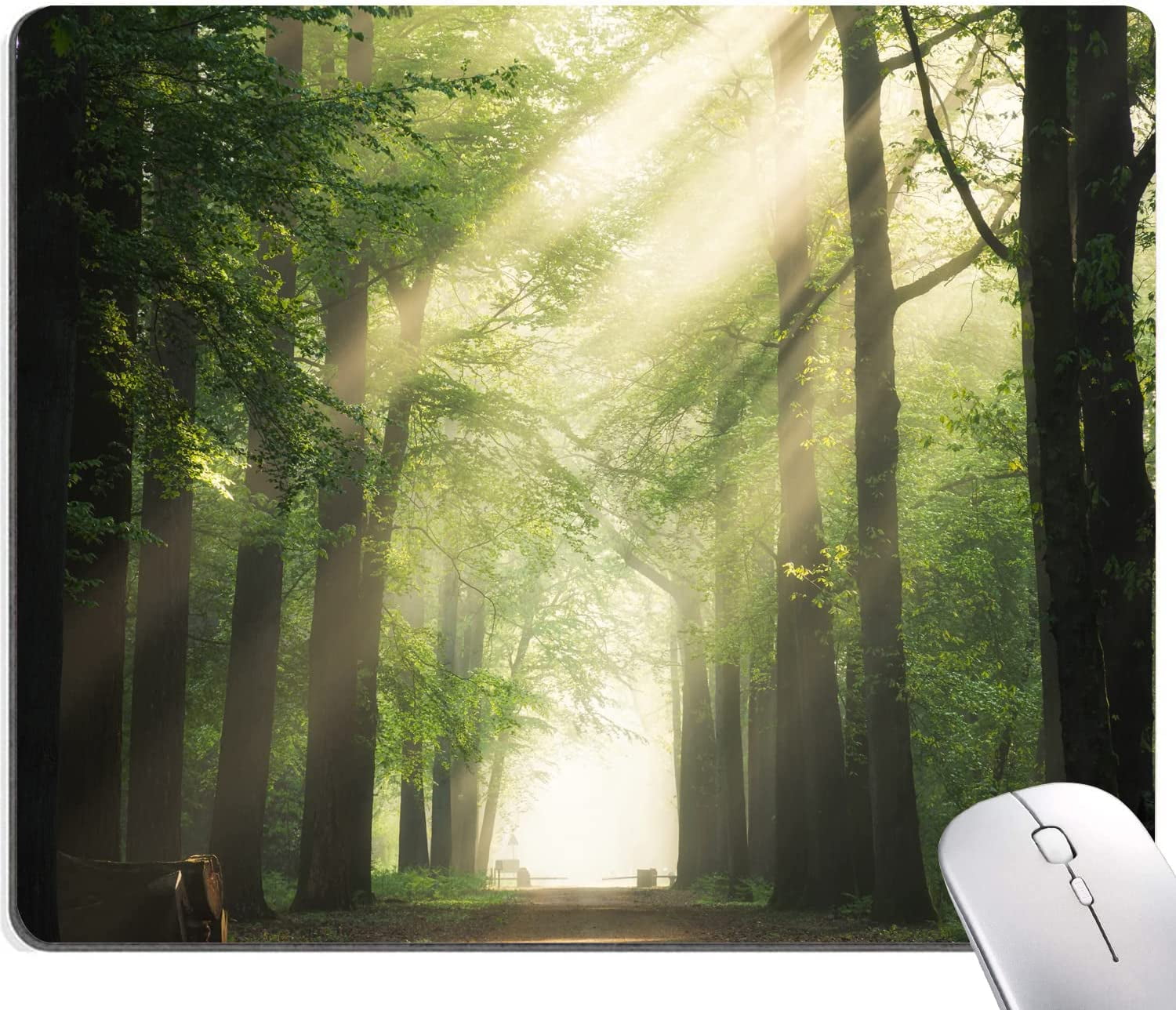 Mouse Pad, Natural Forest Mouse Pad, Rectangle Mouse Mat Square ...